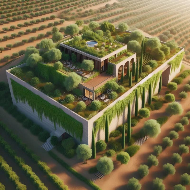 A Vineyard Visitor Center, Ai Generated Image Stock Illustration ...