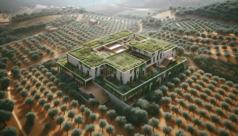 A Vineyard Visitor Center, Ai Generated Image Stock Illustration ...