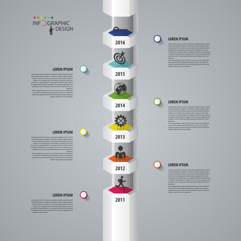 VInfographic Timeline Design. Modern Template. 3d Tower. Vector ...