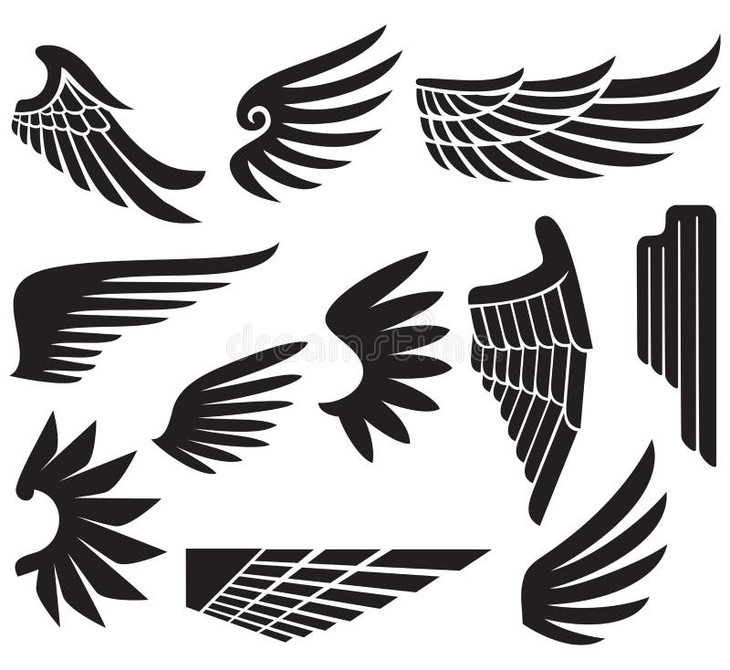 Vingar vektor illustrationer. Illustration av diagram - 25522339