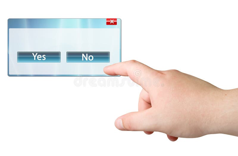 De Pers Van De Vinger Op Keur Ik Knoop Goed Stock Foto - Image of kleur ...