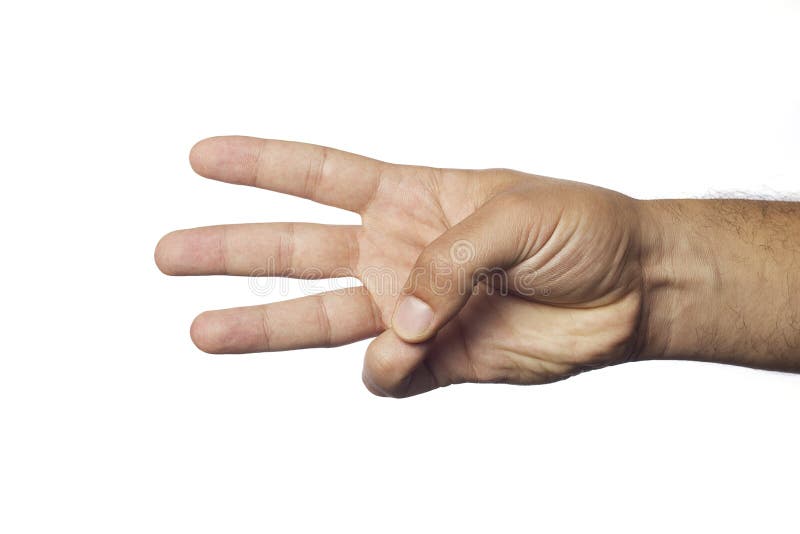 Twee Vingers Die Benadrukken Stock Foto - Image of twee, linker: 24796124