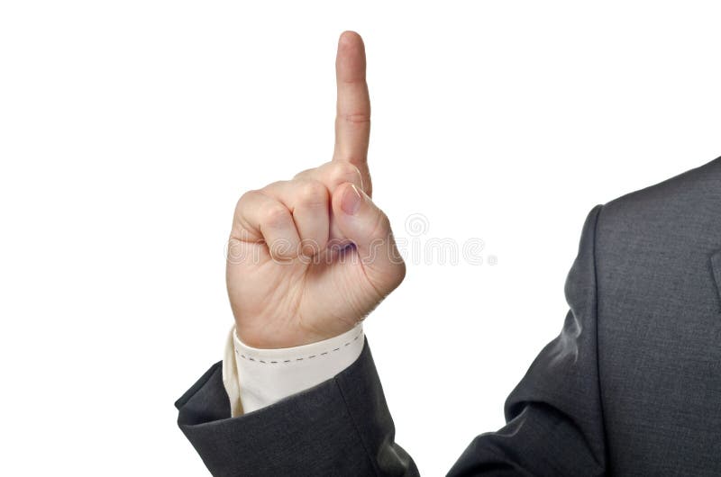 Vinger omhoog stock afbeelding. Image of deel, gebaar - 24459731