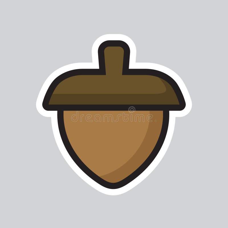 Vinheta De Cartoon De Fruto De Bolota Ilustração do Vetor - Ilustração ...