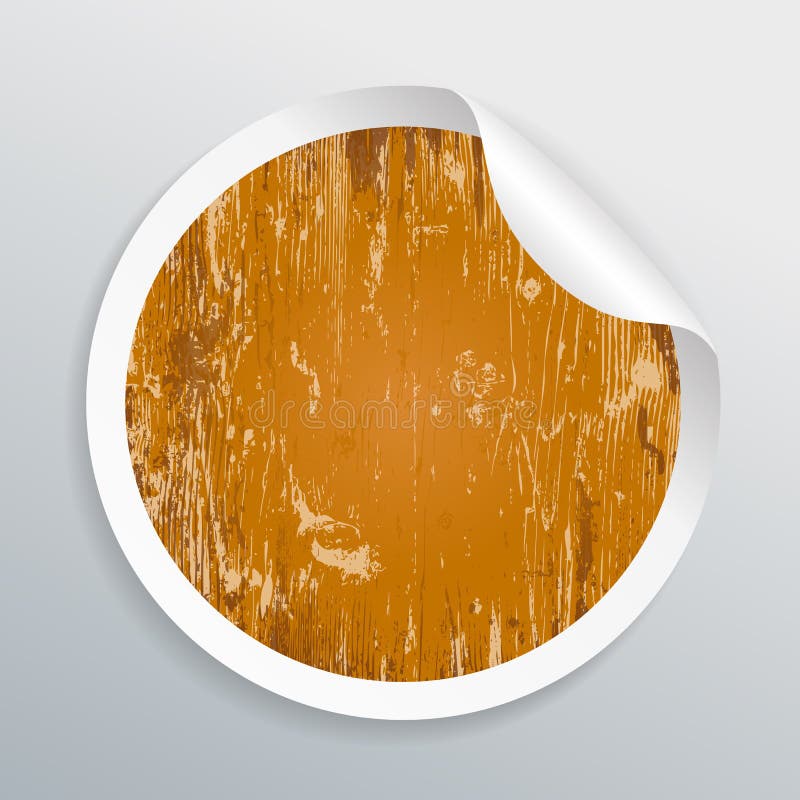 Vinheta De Vetor Redondo Com Textura De Madeira Ilustração do Vetor ...