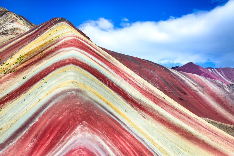Vinicunca, Regenbogen-Berg - Peru Stockfoto - Bild von bergsteigen ...