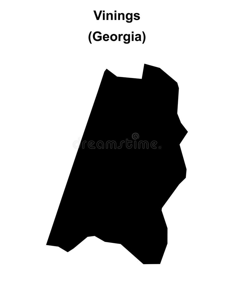Vinings outline map stock vector. Illustration of blank - 357272165
