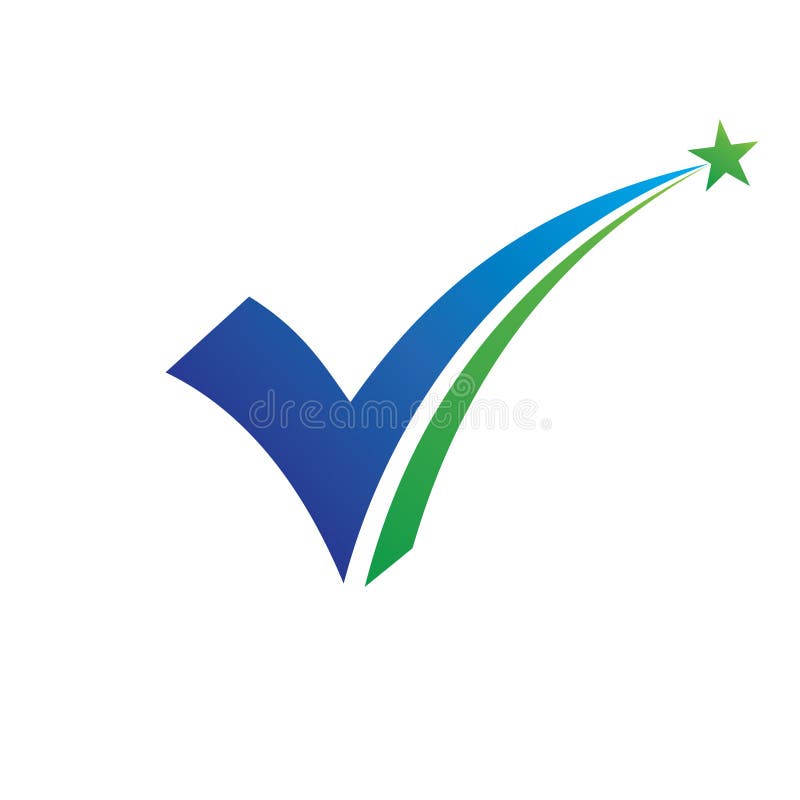 Vinkje en stemlogo vector vector illustratie. Illustration of financiën ...