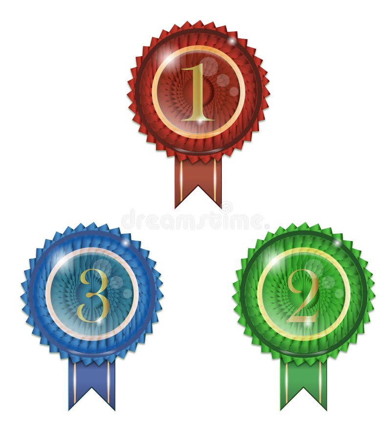 Ingen medalj för 1 stjärna vektor illustrationer. Illustration av ...