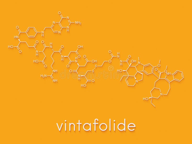 Vintafolide Cancer Drug Molecule. Skeletal Formula. Stock Illustration ...