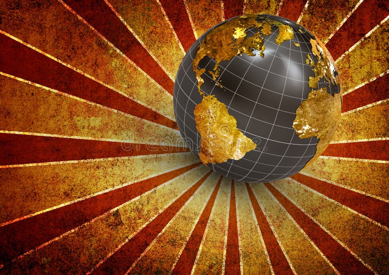 Vintage 3d earth stock illustration. Illustration of continent - 9543263