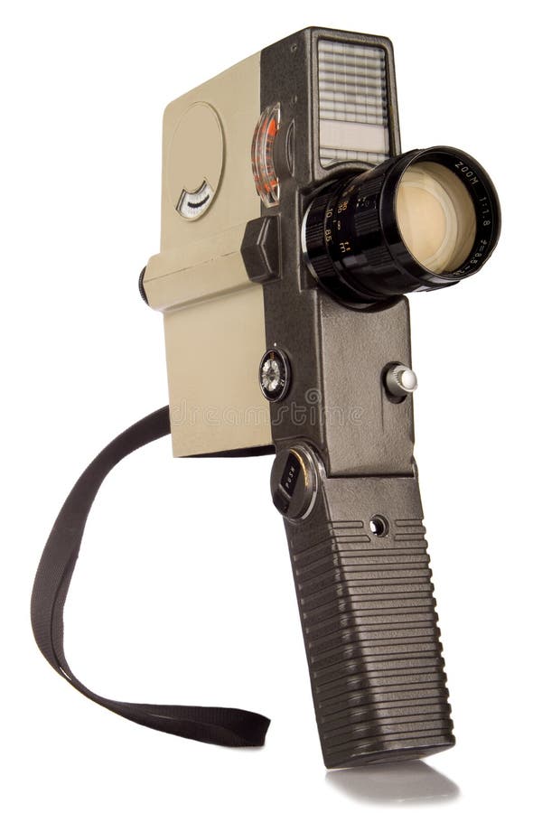 Vintage 8mm Film Camera stock photo. Image of lens, isolated - 3965550