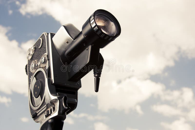 Vintage 8mm Camera Isolated on White Stock Image - Image of premiere ...