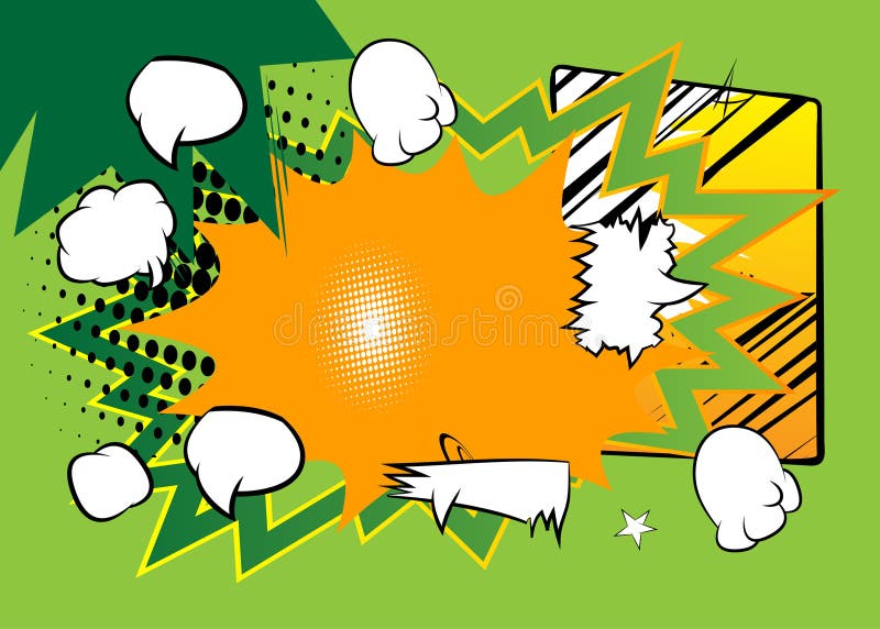 Vintage Abstract Cartoon Backdrop, Comic Book Background. Retro Vector ...