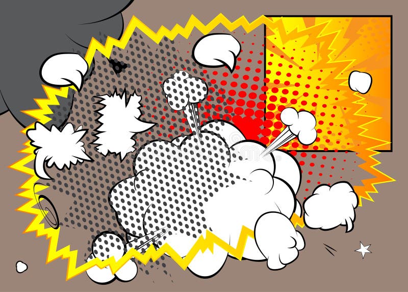 Vintage Abstract Cartoon Backdrop, Comic Book Background. Retro Vector ...