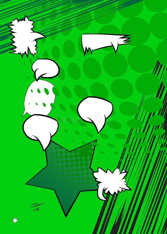 Vintage Abstract Cartoon Backdrop, Comic Book Background. Retro Vector ...