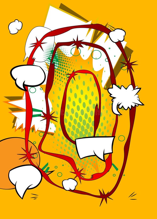 Vintage Abstract Cartoon Backdrop, Comic Book Background. Retro Vector ...