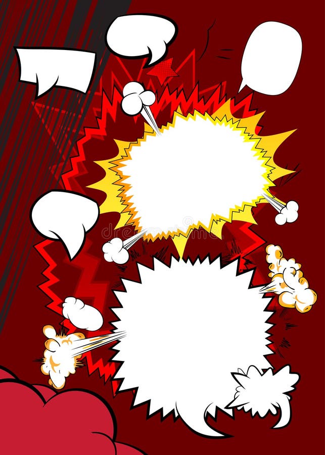 Vintage Abstract Cartoon Backdrop, Comic Book Background. Retro Vector ...