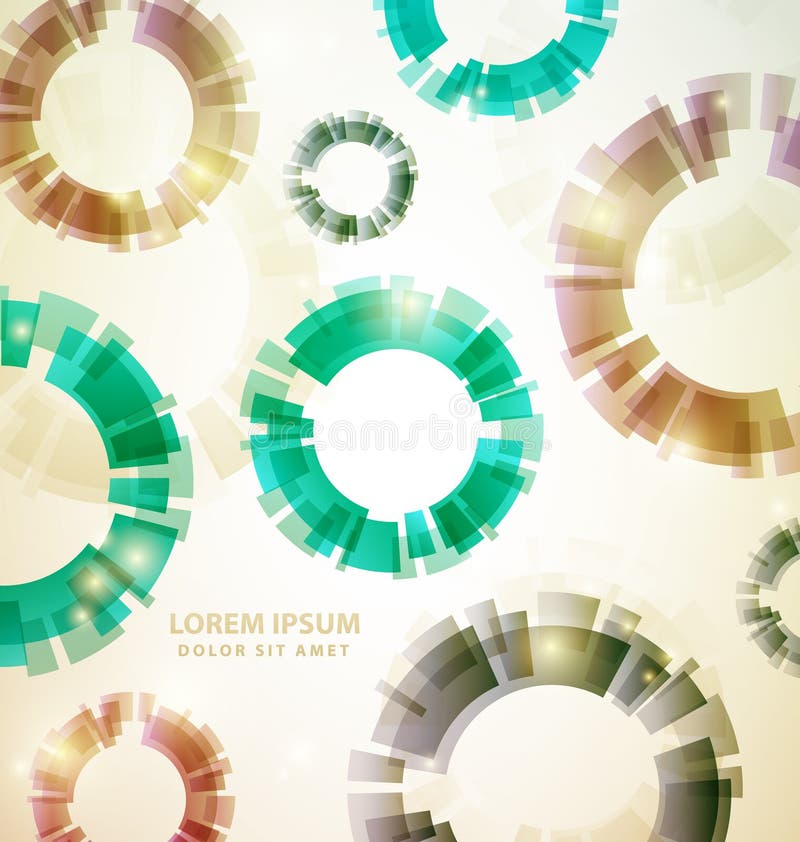 Vintage Abstract Colorful Circles Background Stock Illustration ...