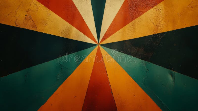 A Vintage Abstract Geometric Pattern with Symmetrical, Colorful Shapes ...