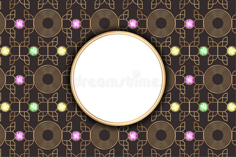 Vintage Abstract Jewelry Diamond Pattern Stock Illustration ...