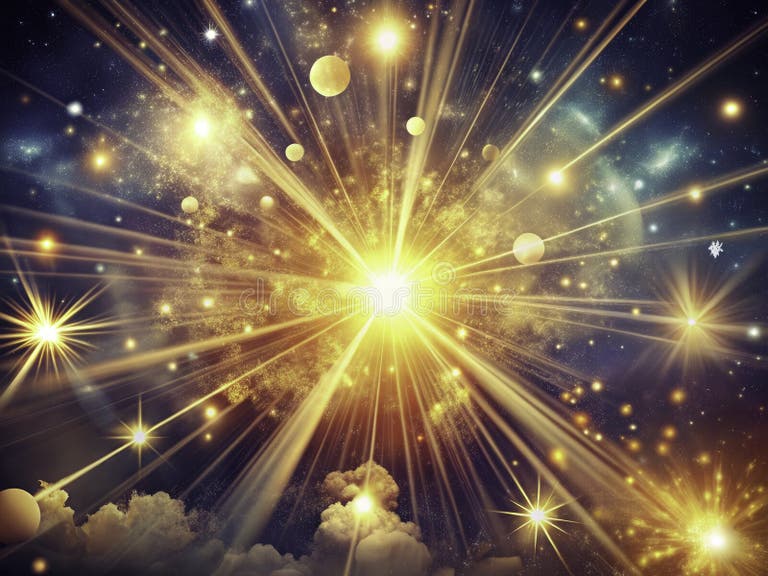 Vintage Abstract Light Effects a Nostalgic Explosion of Light Glare and ...