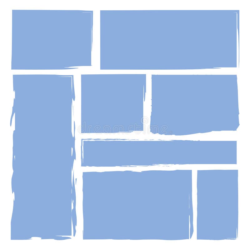 Vintage Abstract Rectangular Brush. Edge Frame. Watercolor Brush ...