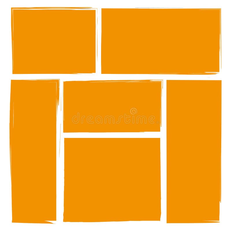 Vintage Abstract Rectangular Brush. Edge Frame. Watercolor Brush ...