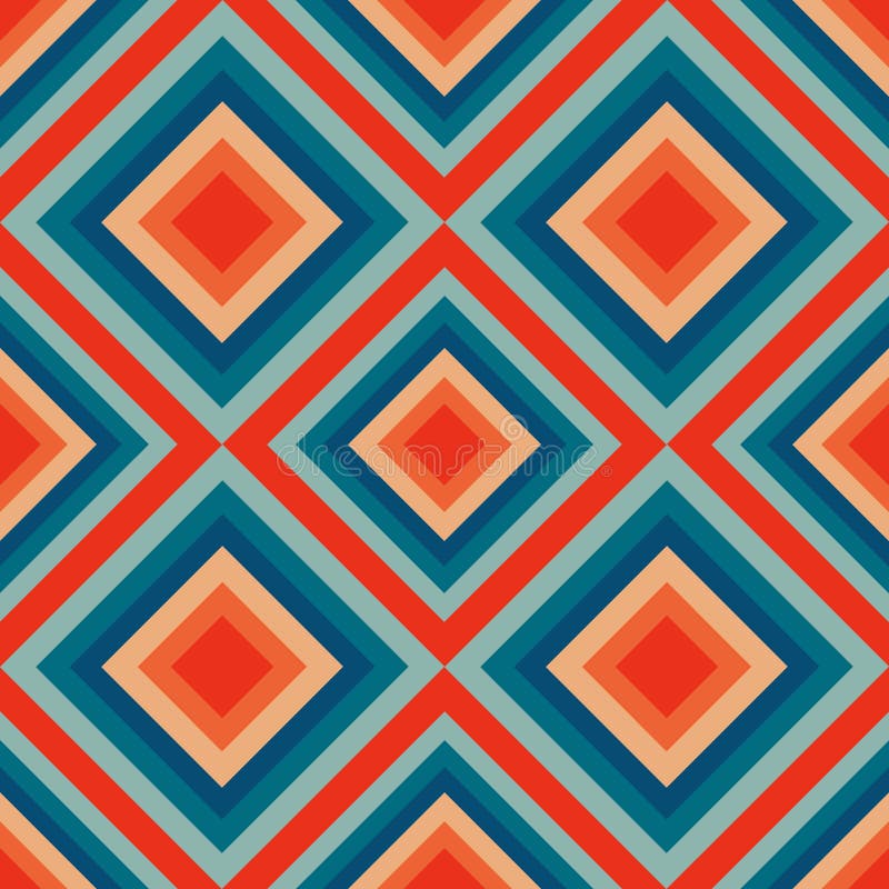 Vintage Aestethic Pattern with Triangles in the Style of the 70s and 60 ...