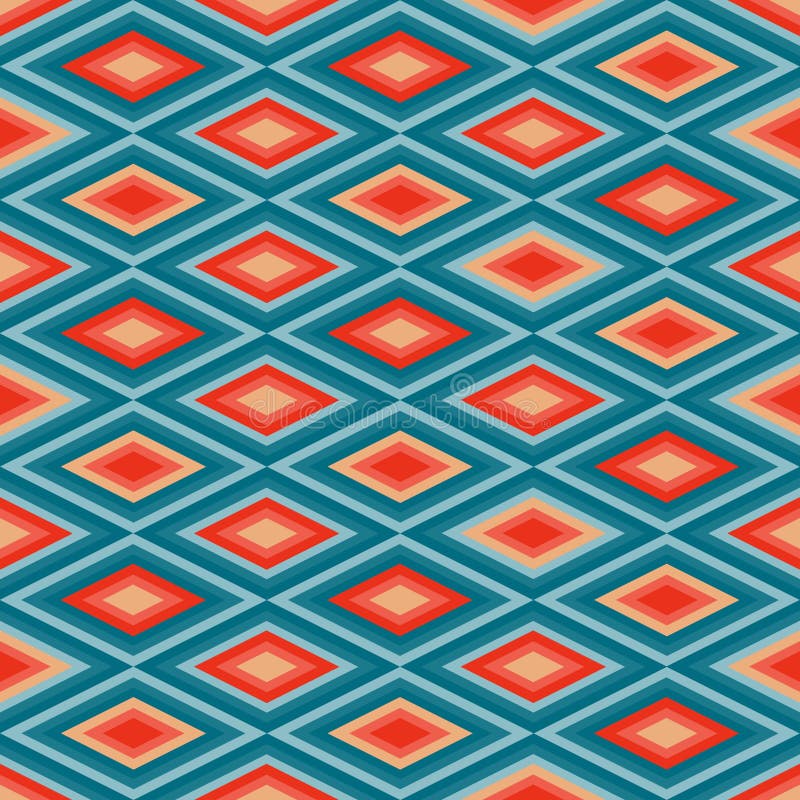 Vintage Aestethic Pattern with Triangles in the Style of the 70s and 60 ...