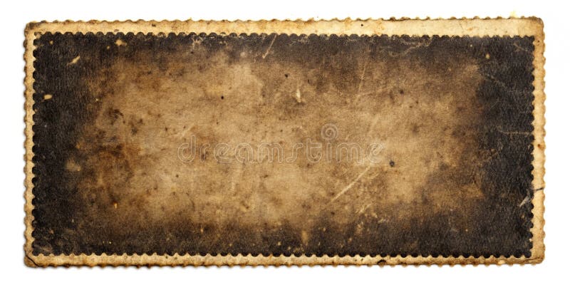 Vintage Aged Paper Card with Scratched Texture for Collage Stock ...