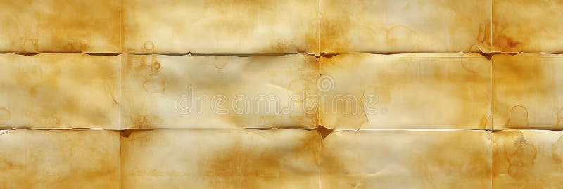 Vintage Aged Paper Texture with Fold Marks and Yellowed Spots Stock ...