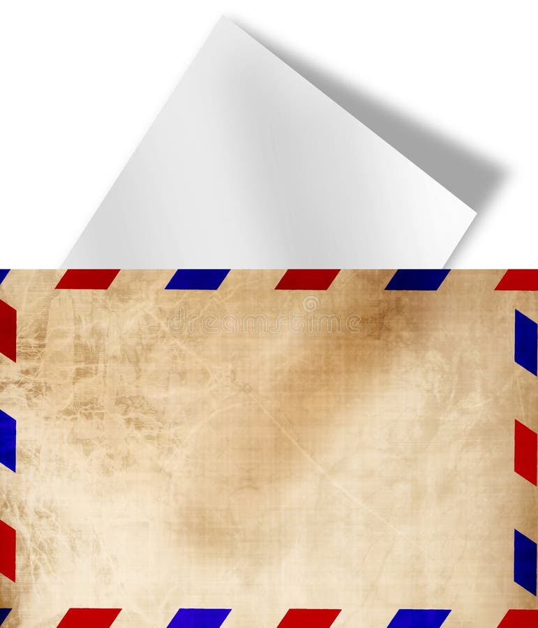 Vintage air mail envelope stock illustration. Illustration of post ...