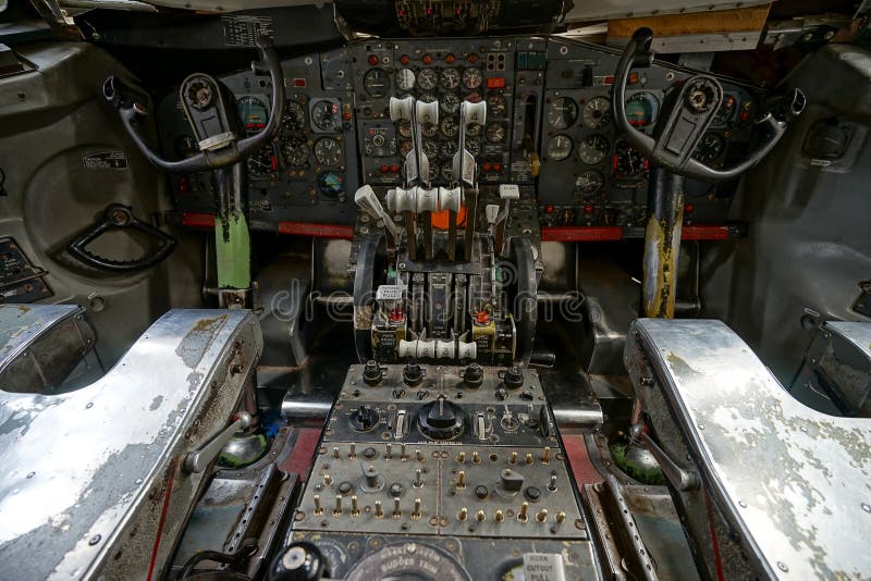 Vintage aircraft cockpit stock image. Image of arizona - 71370675