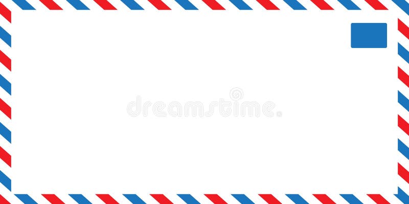 Vintage Airmail Envelope Frame. Empty Blank Stock Vector - Illustration ...