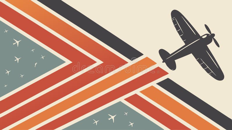 Vintage Airplane Abstract Geometric Pattern, Vector Design Generative ...