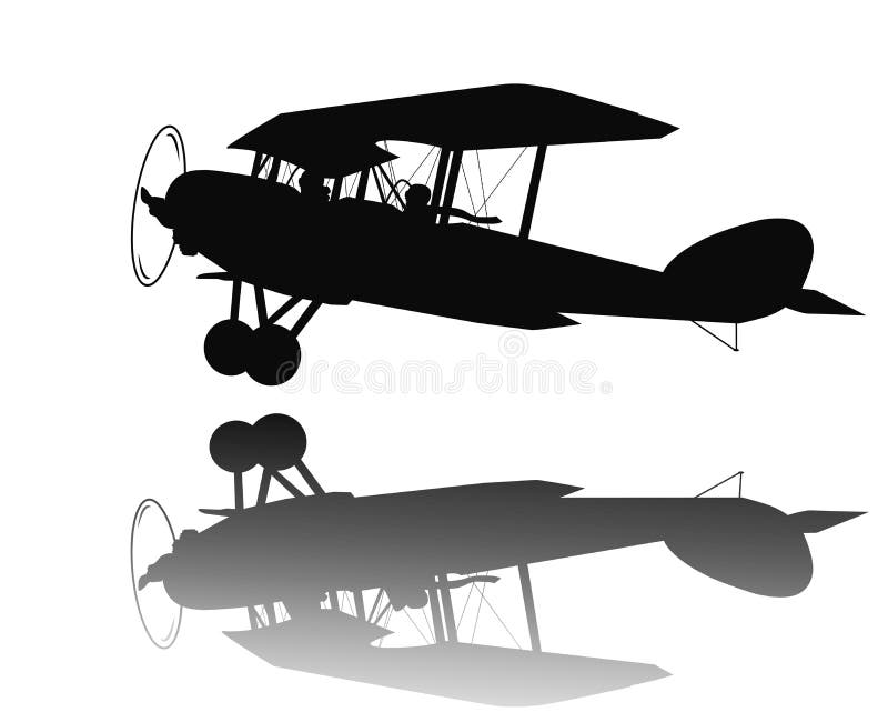 Biplane Silhouette Stock Illustrations – 1,042 Biplane Silhouette Stock ...