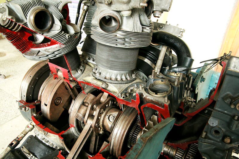 Vintage airplane engine stock image. Image of cooling - 52949803