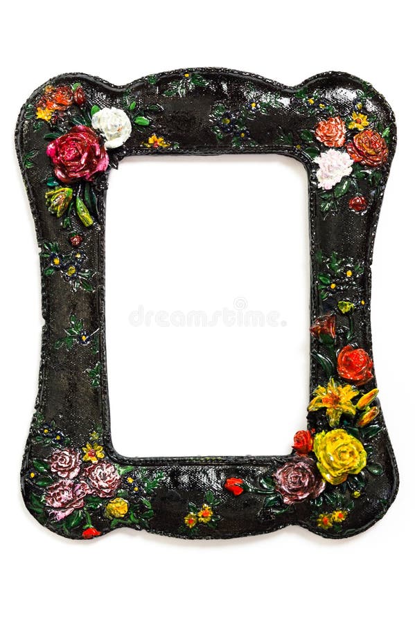 Vintage Alabaster Frame on White Background Stock Image - Image of ...