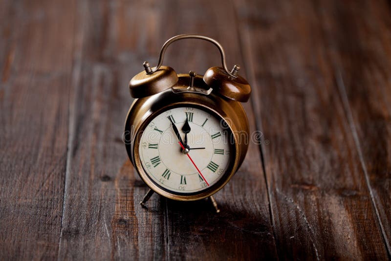 Vintage Alarm Clock with Bell Stock Photo - Image of metal, silver ...