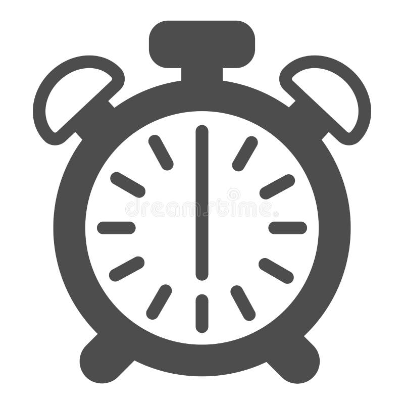 Alarm Clock Line Icon. Wake Up Time Vector Illustration Isolated on ...