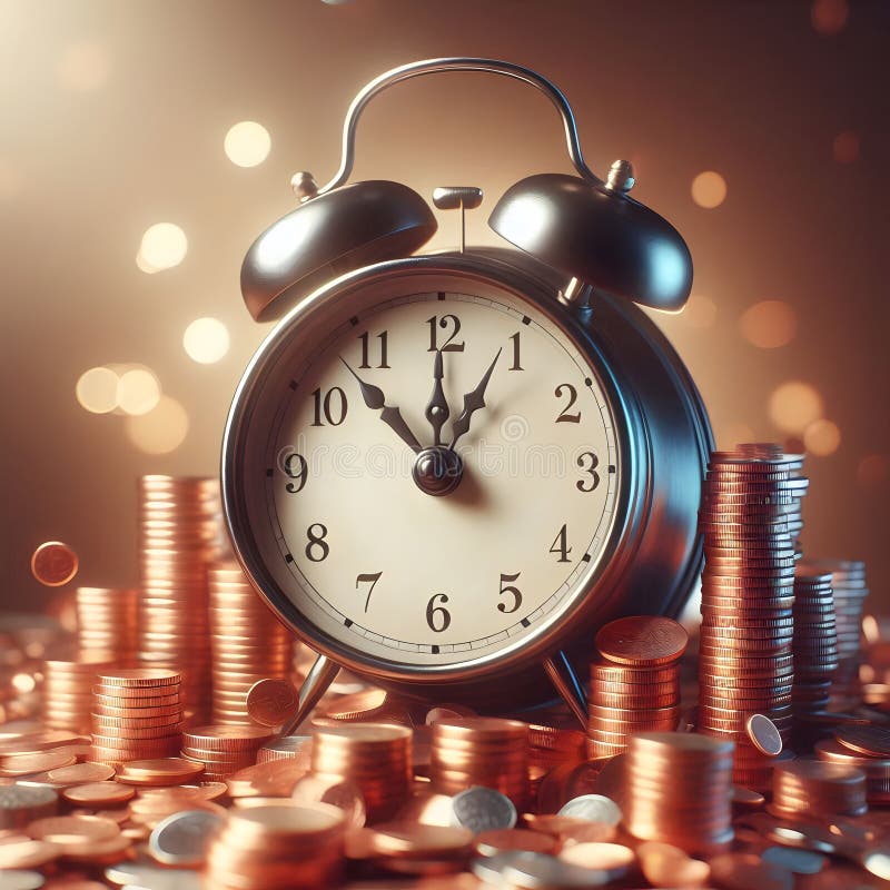 A Vintage Alarm Clock with a Classic Round Face and Twin Bells on Top ...