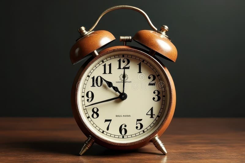 Vintage Alarm Clock - Drum Set Motif Stock Illustration - Illustration ...