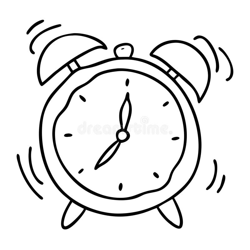 Alarm Clock Outline Stock Illustrations – 33,845 Alarm Clock Outline ...