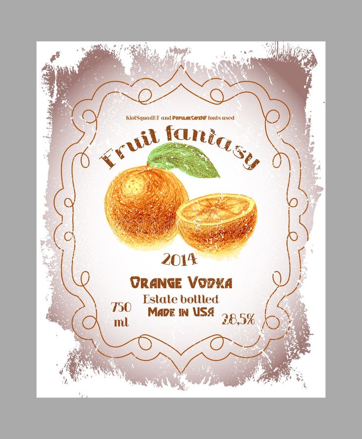 Vintage alcohol labels. stock vector. Illustration of engraving - 57725777