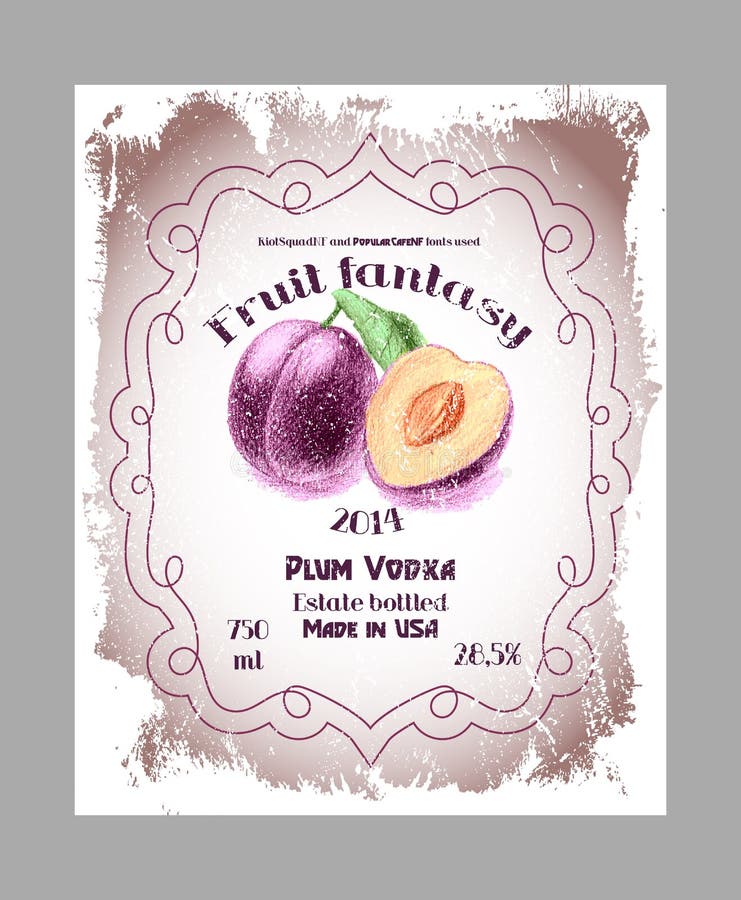 Vintage alcohol labels. stock vector. Illustration of distillery - 57725810