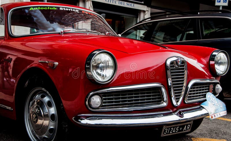 Vintage Alfa Romeo Red Giulietta Editorial Image - Image of dashboard ...