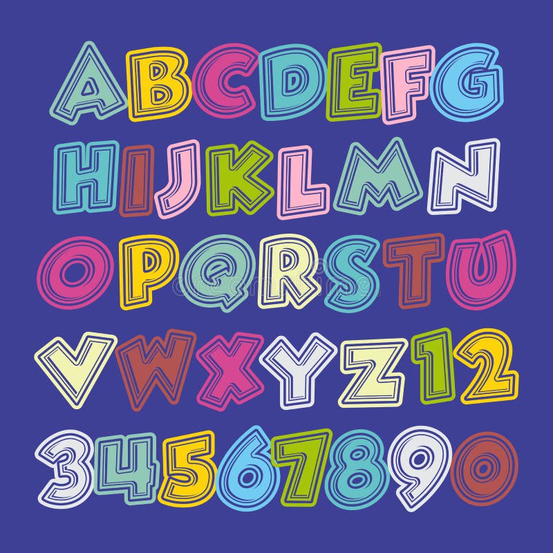 Alphabet Design Handcrafted Vector Collection Stock Vector ...