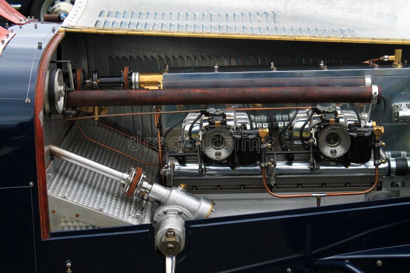 Vintage French Race Car Engine Stock Image - Image of 1920s, engine ...