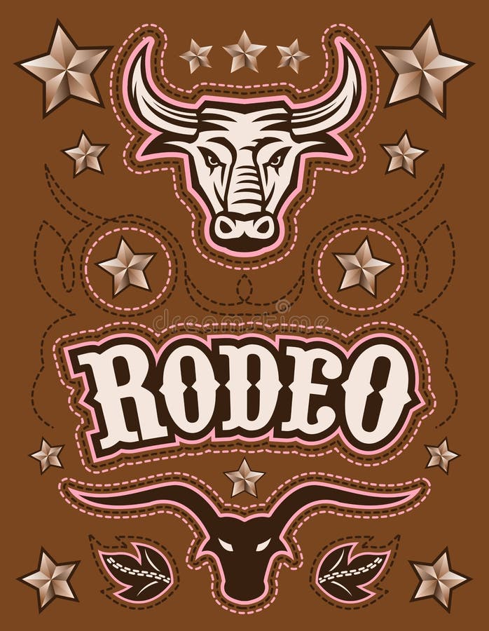 Vintage Rodeo Elements Set Stock Illustrations – 215 Vintage Rodeo ...